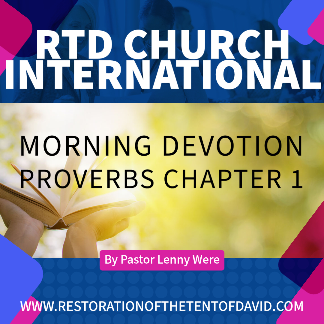 Morning Devotion And Prayer, Proverbs Chapter 1